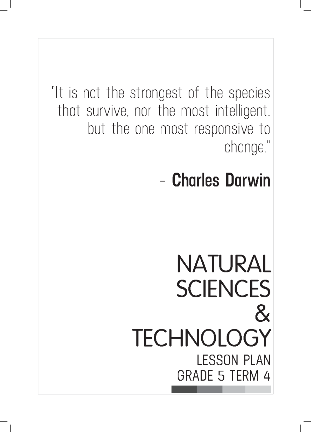 Grade 5 Natural Sciences & Technology Lesson Plan Term 4 2018 - Studocu