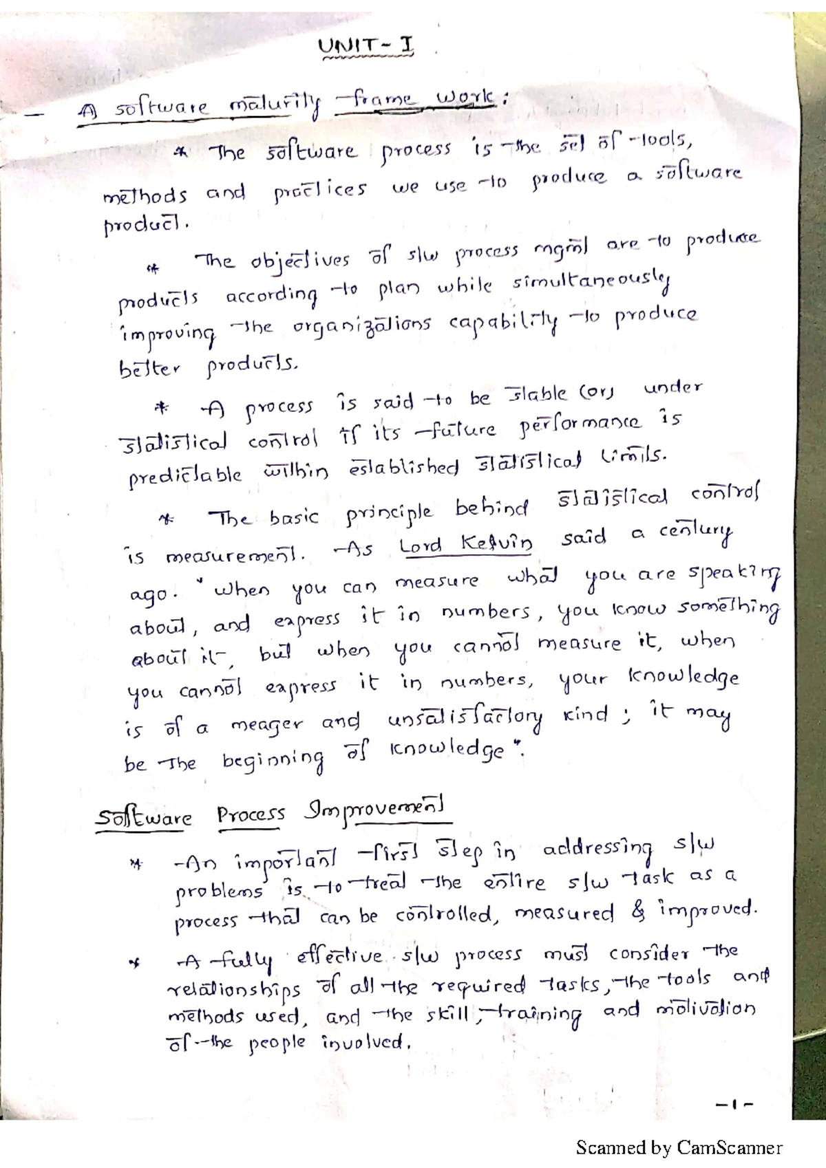 Sppm notes unit - Jntuh - St. MARTIN’S ENGINEERING COLLEGE An ...