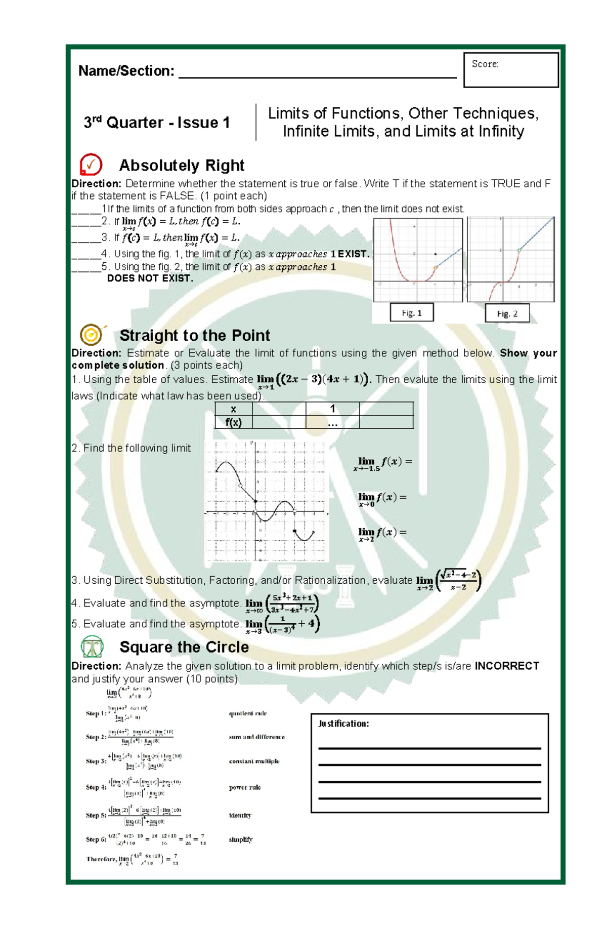 3rd Quarter Issue 1 Bas Cal TWC - Name/Section ...