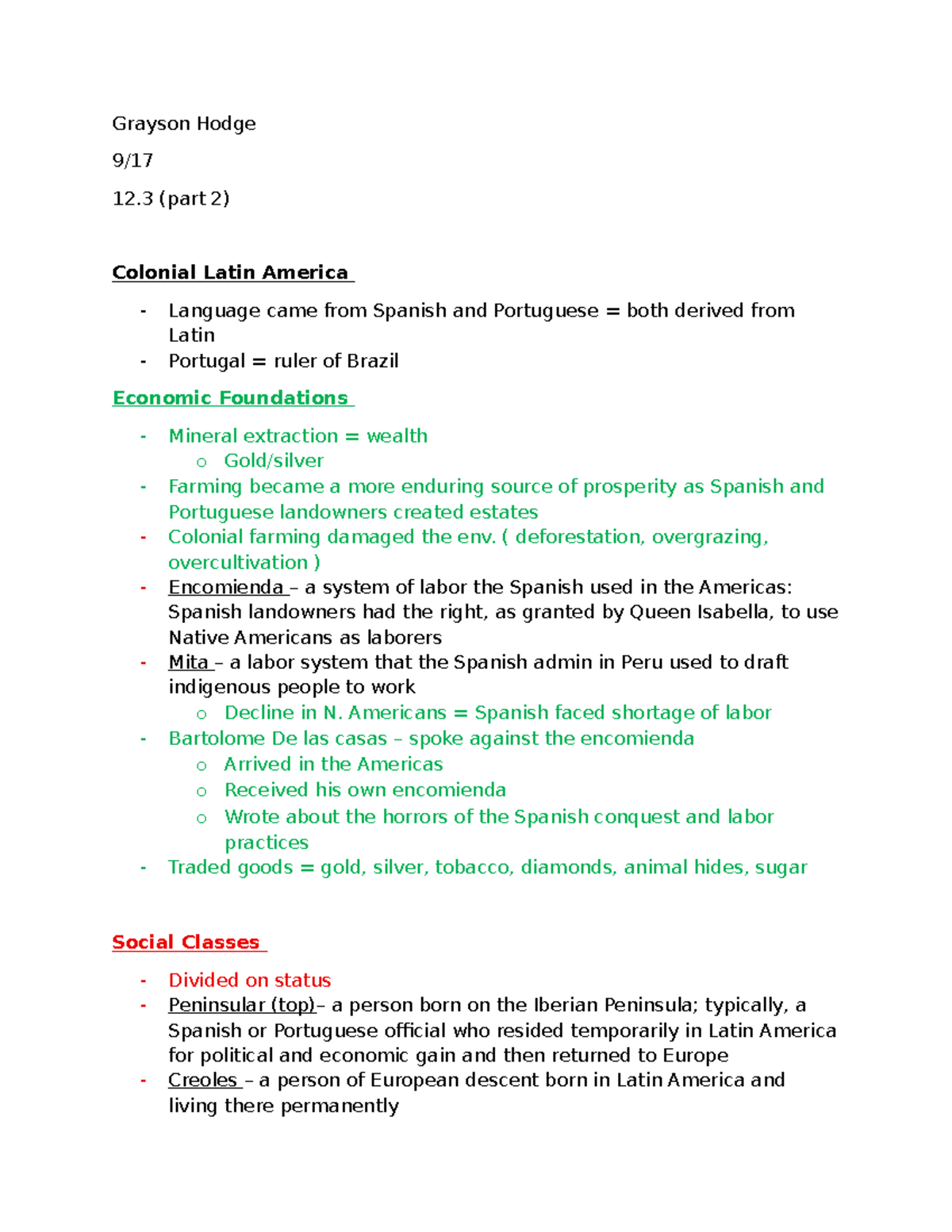 Colonial Latin America: Economic Foundations & Social Structures (12.3 ...