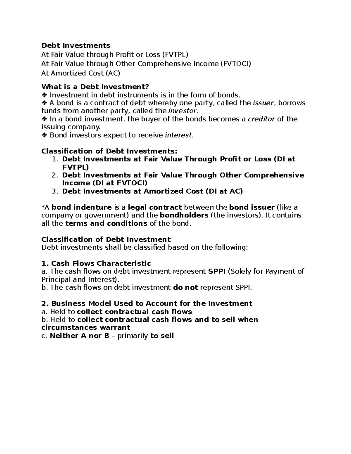 Introduction to Debt Investments - Debt Investments At Fair Value ...