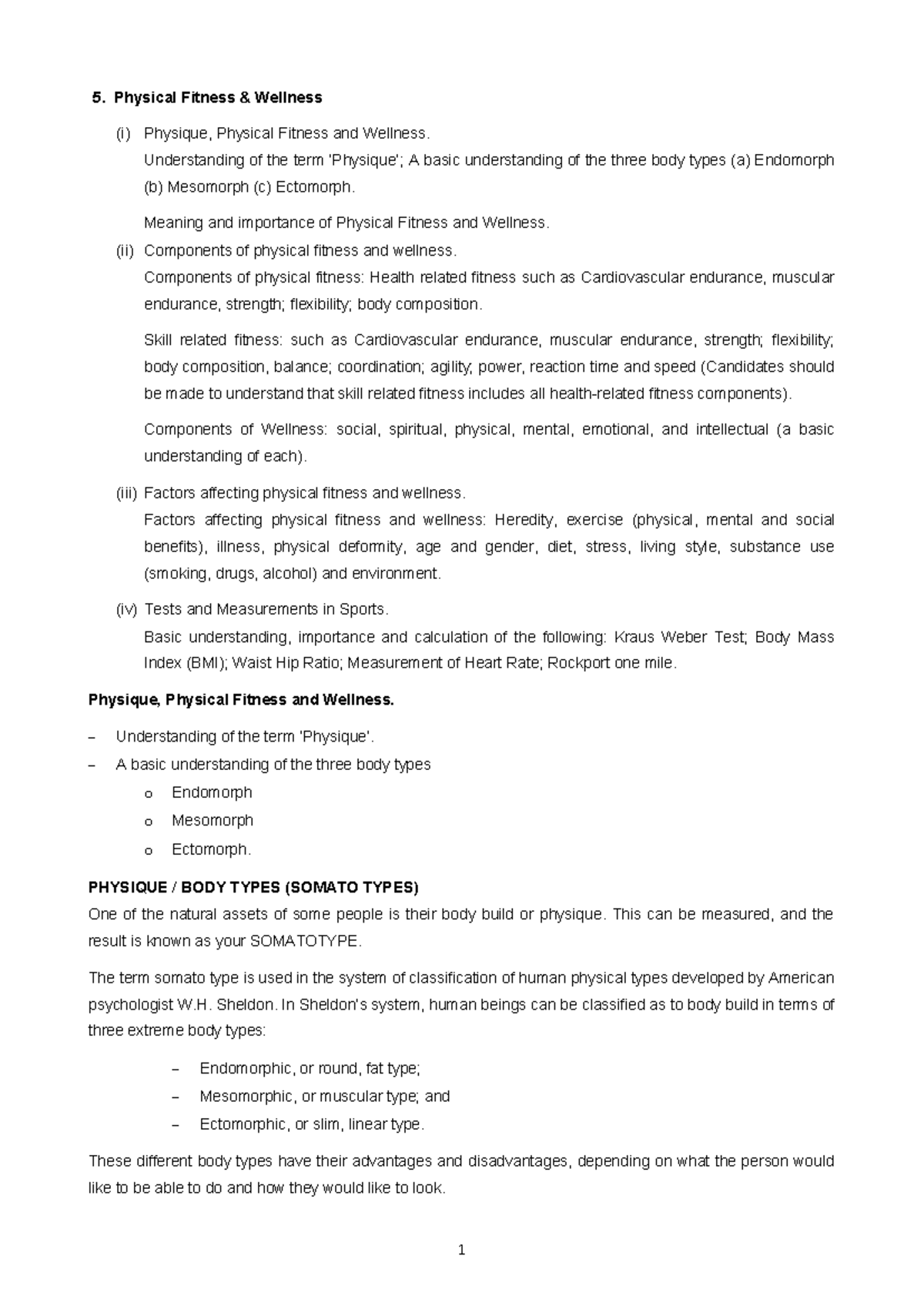 Group 1: Understanding Physical Fitness & Wellness Components - Studocu