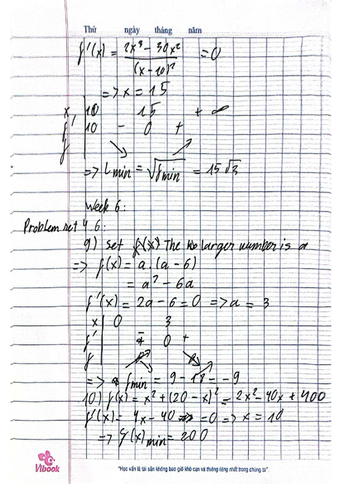 Week 6: Problem Set and Solutions for Course FXJGH - Studocu