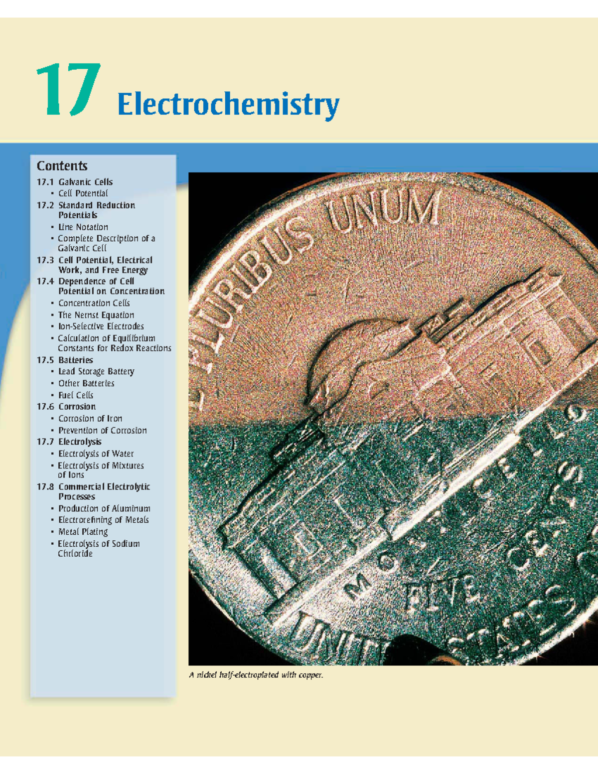 Zumdahl Chapter 17: Electrochemistry Concepts and Applications - Studocu