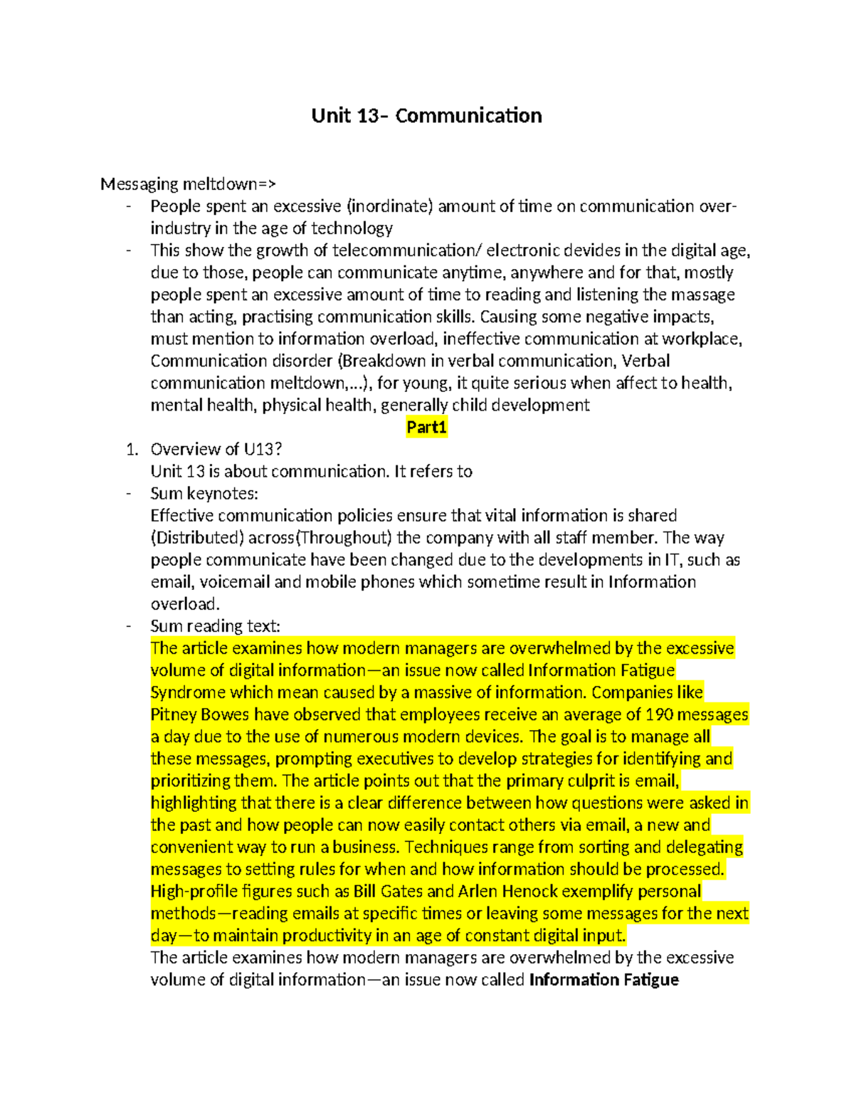 Unit 13: Communication in the Digital Age - Challenges & Strategies ...