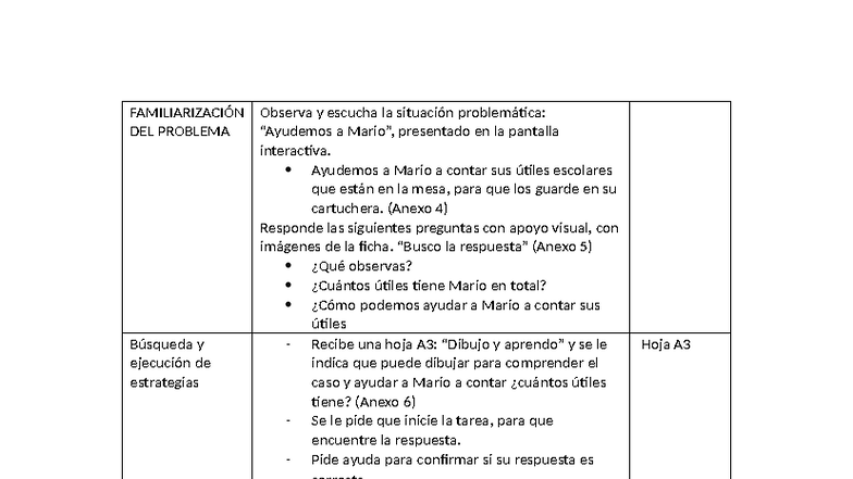 Sesión de Matemáticas: Ayudando a Mario a Contar sus Útiles Escolares ...