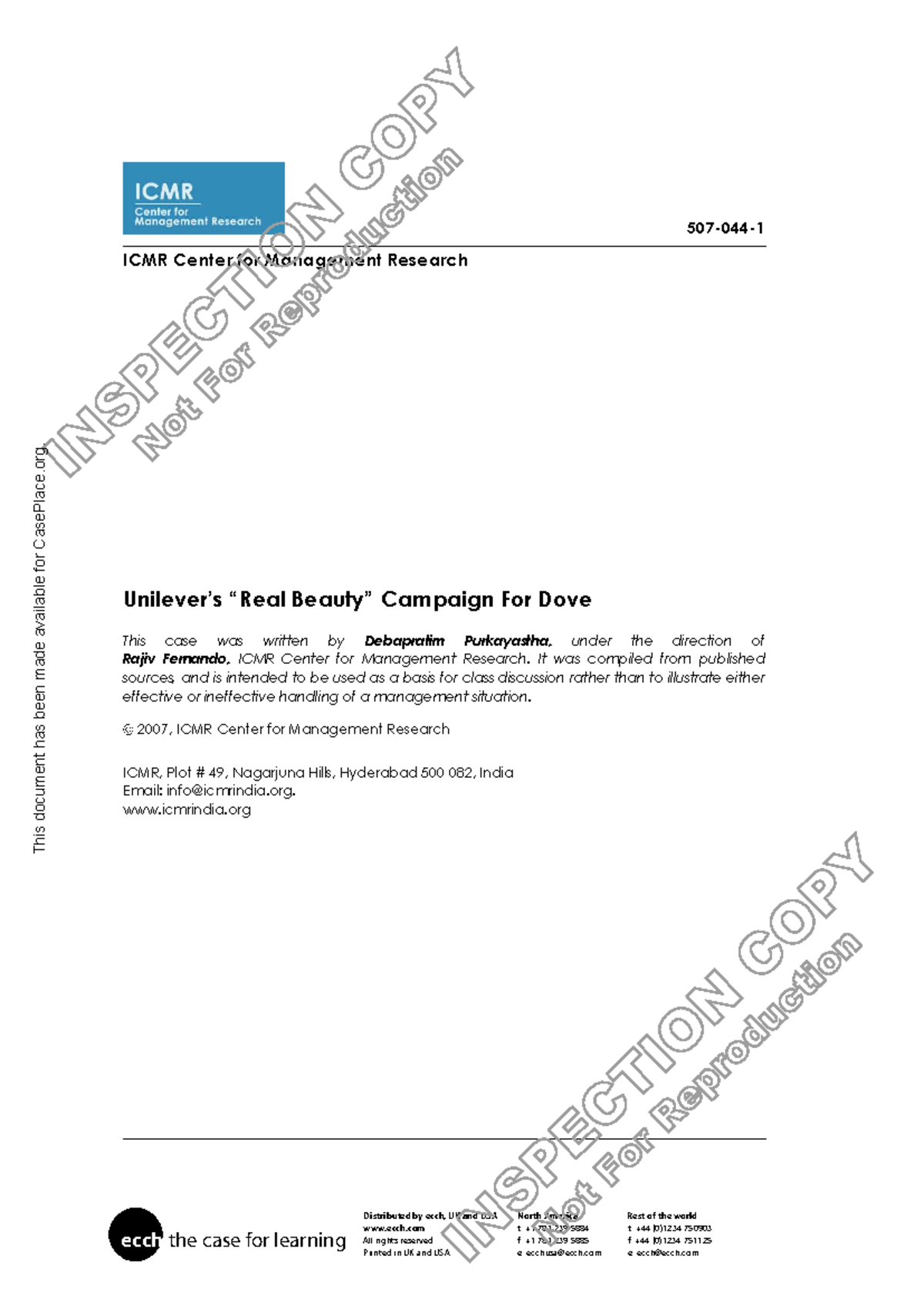 Case Study: Dove's 'Real Beauty' Campaign Analysis (MKT 101) - Studocu