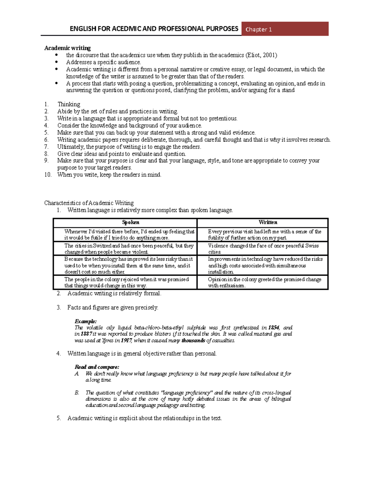 Academic writing - Academic writing the discourse that the academics ...