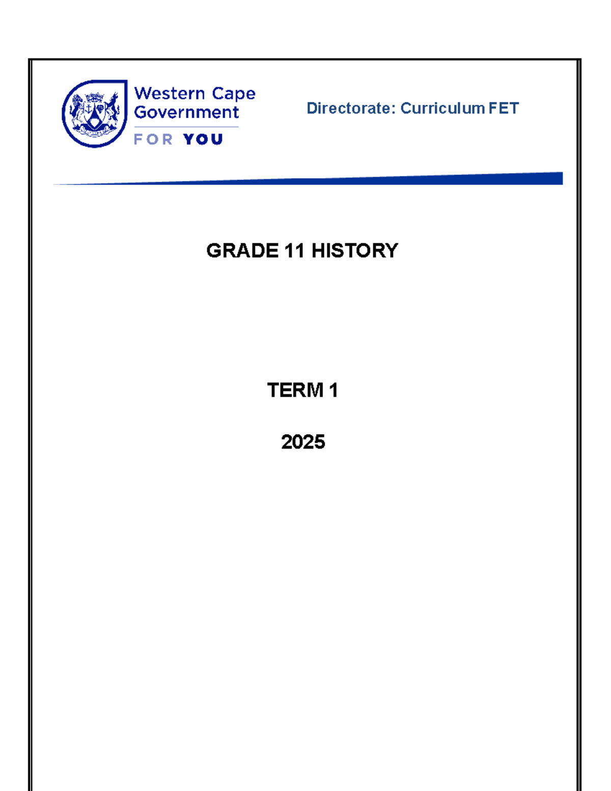 History Grade 11 Term 1 Revision Guide for 2025 - Studocu