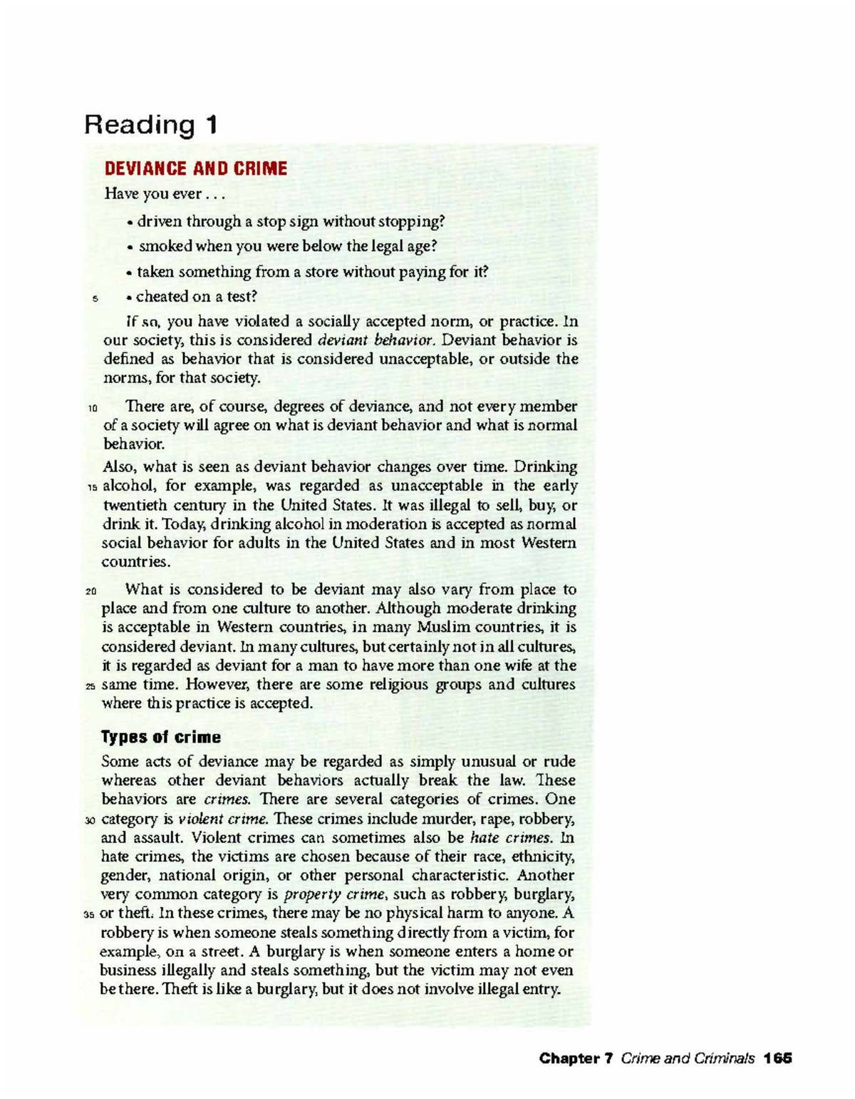 2001 2 crime -1 text - basics of business administration - Reading 1 ...