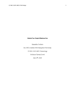 CJ 340 Module Three Practice Activity Template - CJ 340 Module Three ...