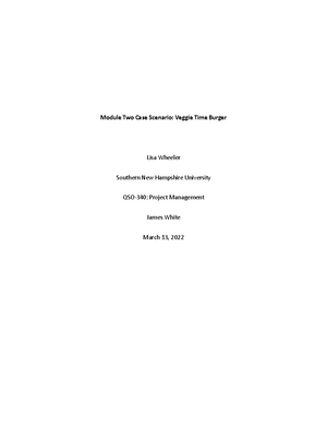 QSO 340 Module Two Project Management Methodologies Assessment Answers - Module Two: Project ...