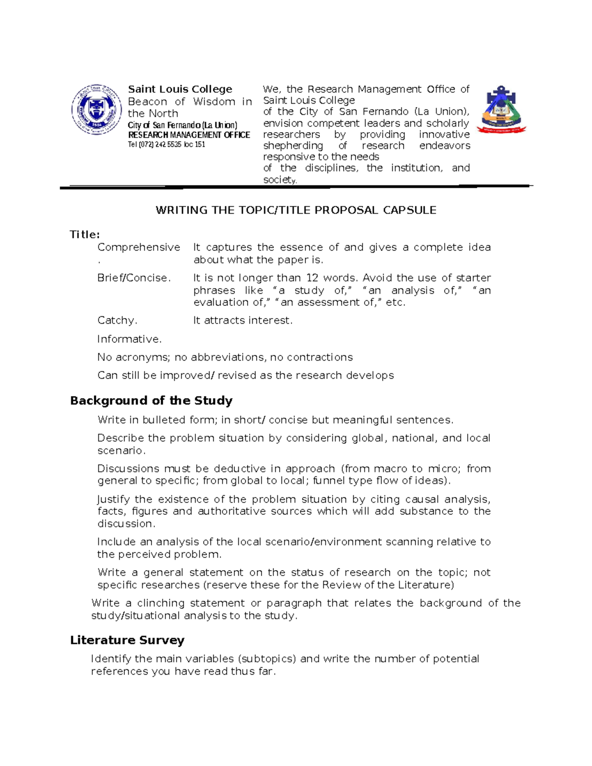 Research Proposal Capsule: Comprehensive Insights on Research ...