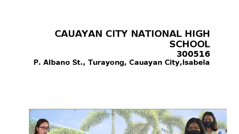 CCNHS Learning Recovery & Continuity Plan SY 2023-2024 - Studocu