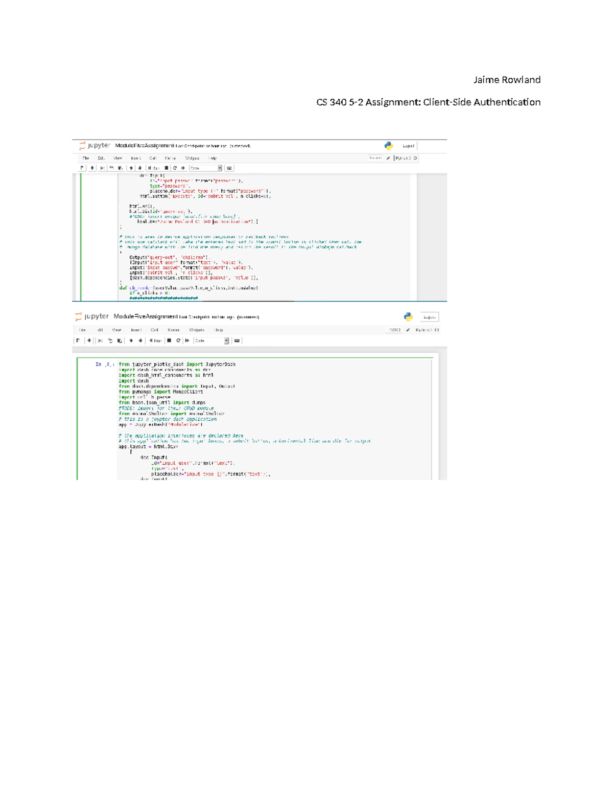 CS 340 5-2 Assignment Client-Side Authentication - CS 470 - Studocu