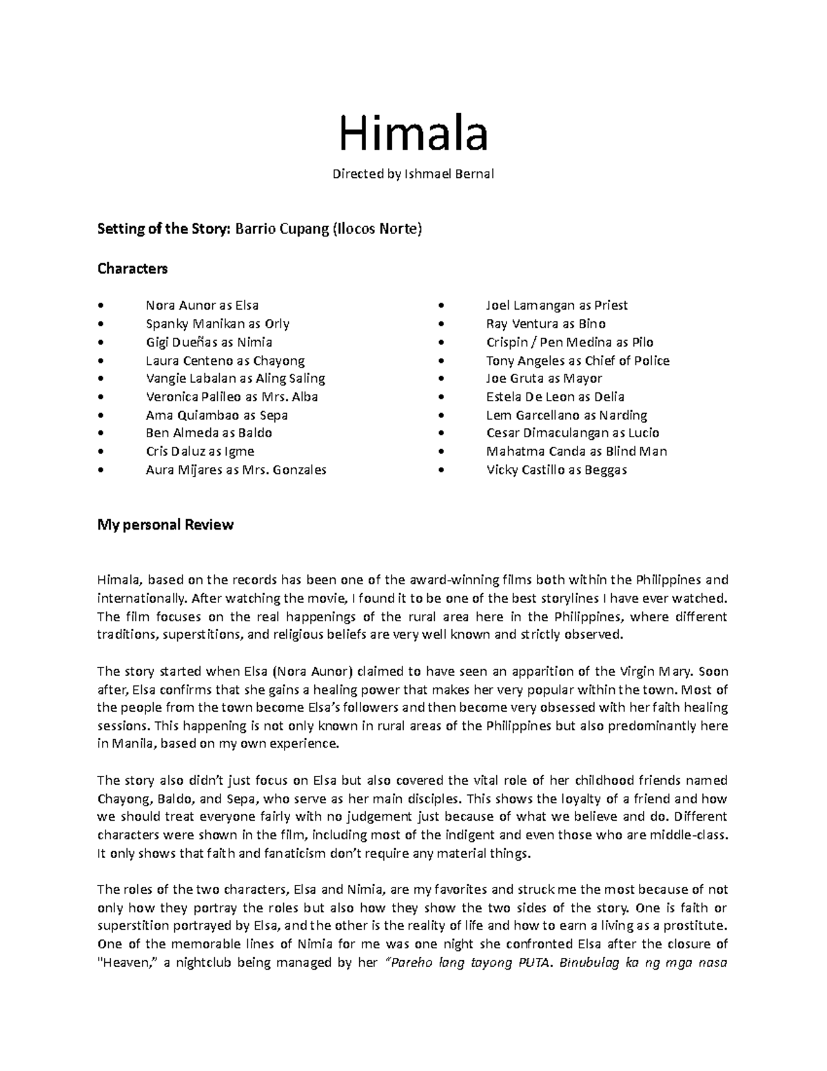 Himala Film Review: A Deep Dive into Faith and Redemption by Michael ...