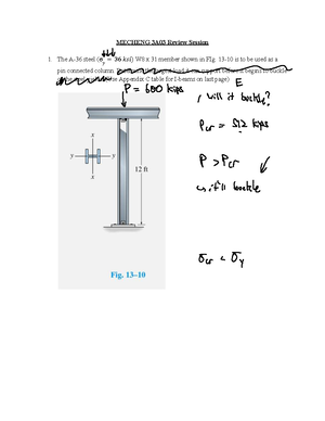 HW02 Unsymmetrical Bending Solution - Instruction: Scan your answer into a single file. Answers ...