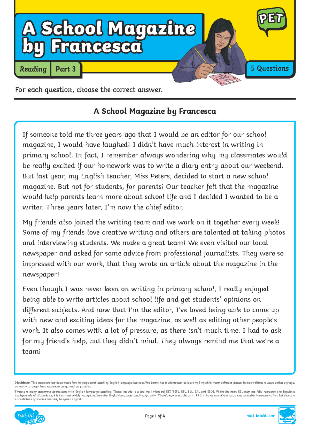 School Magazine Project for B1 Students: Writing and Teamwork Insights ...