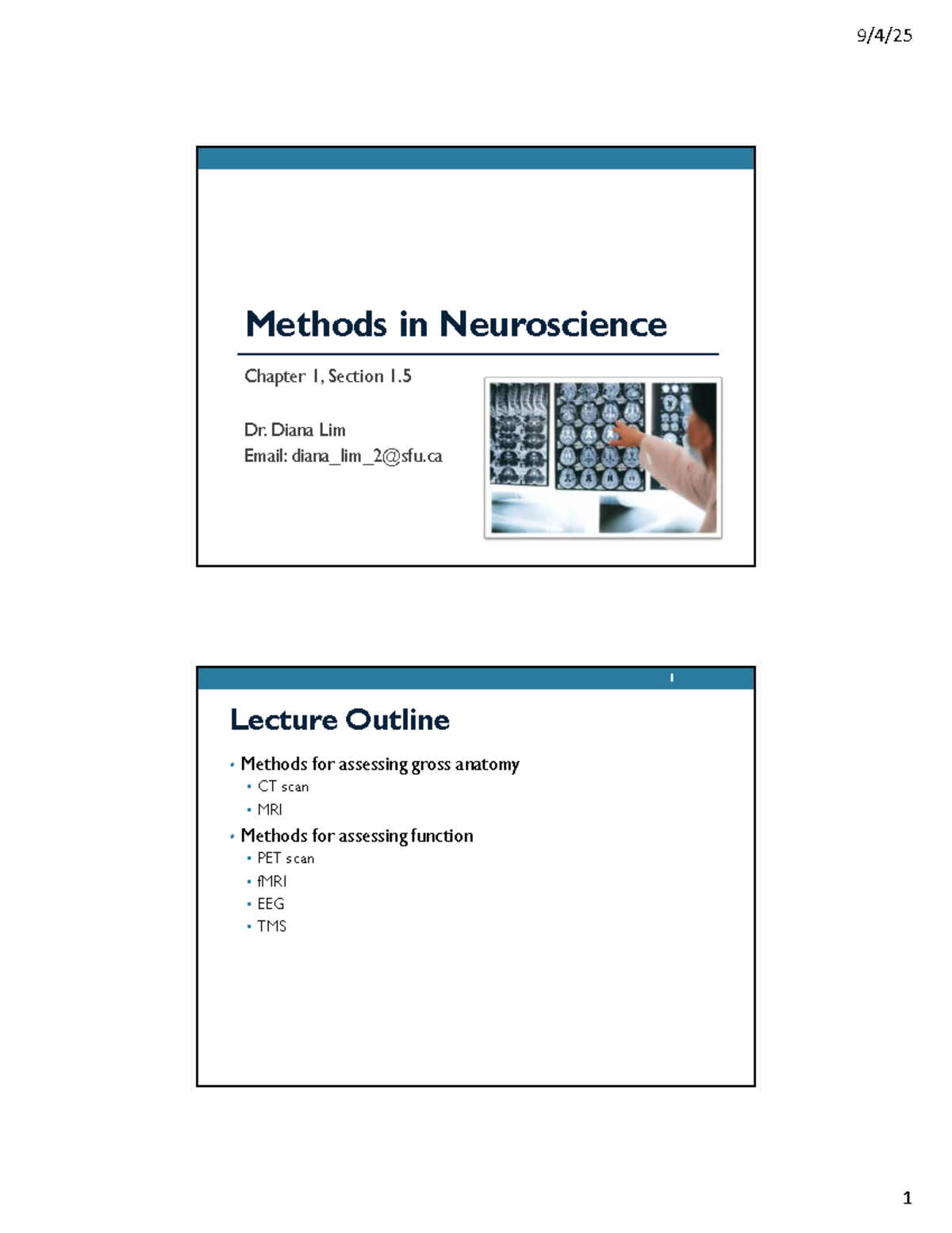 Neuroscience Methods: Assessing Brain Structure & Function - PSYC 101 - Studocu