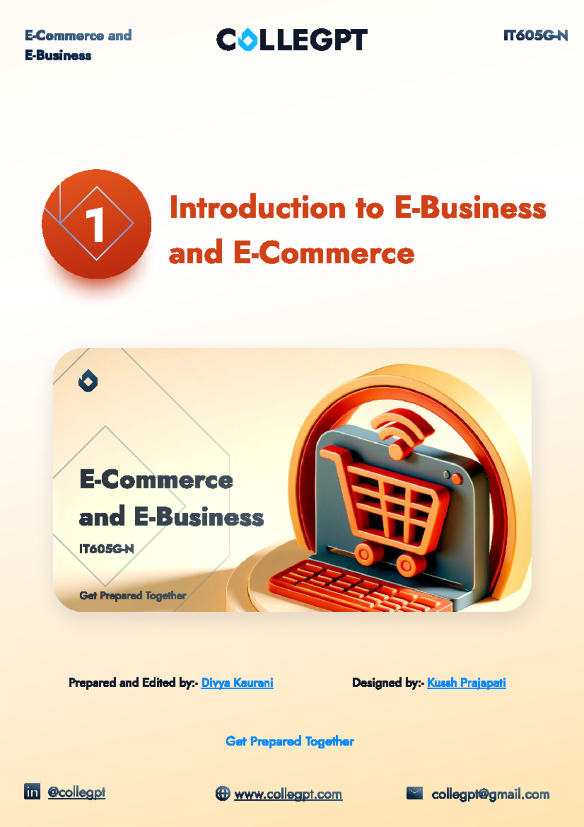 Unit 1: Introduction to E-Business and E-Commerce (C LLEGPT) - Studocu