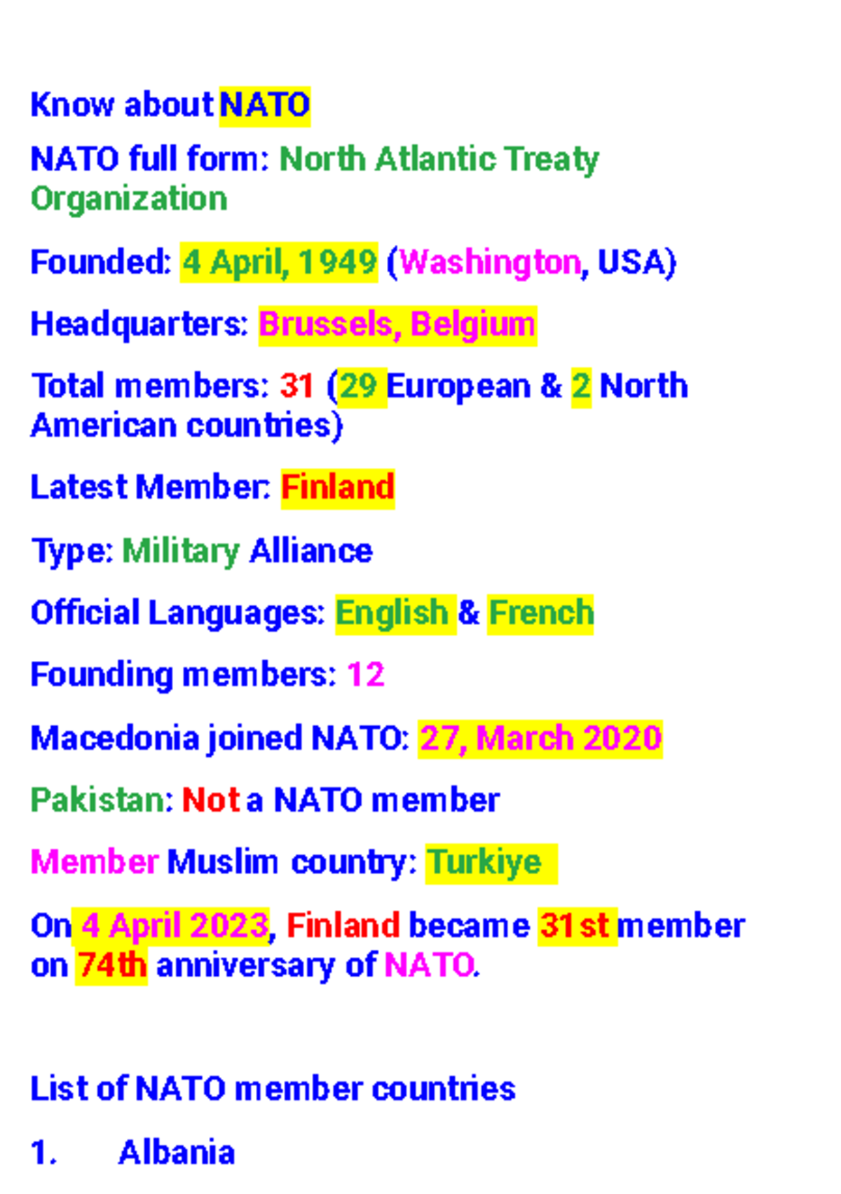 NATO Organization - NATO organizition for llb - Know about NATO NATO ...