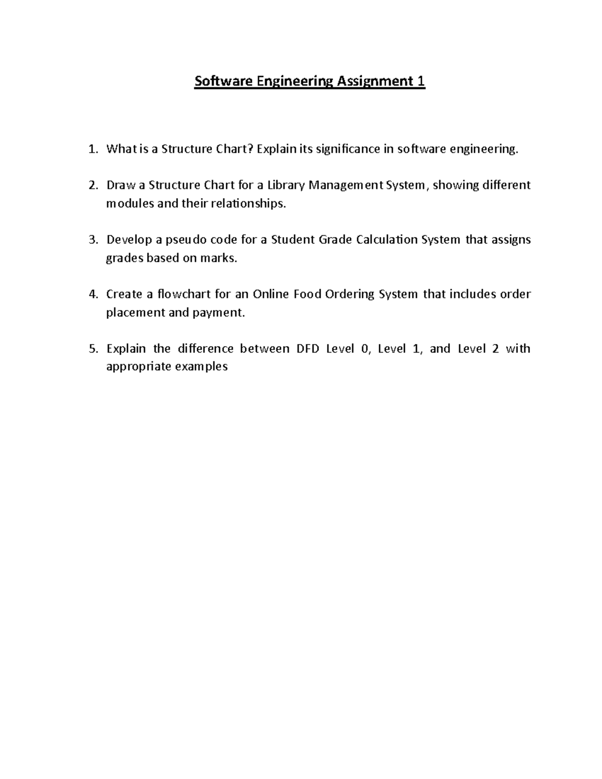 Assignment 1 - Draw a Structure Chart for a Library Management System ...