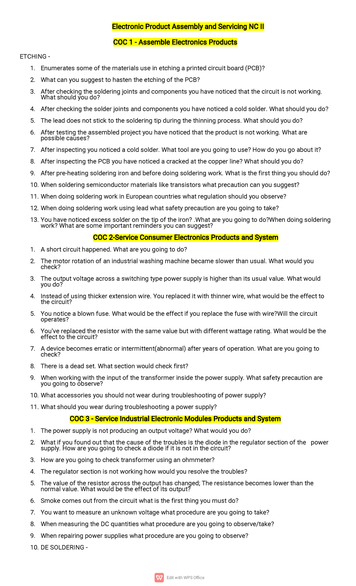 Electronic Prod-WPS Office - Electronic Product Assembly and Servicing ...