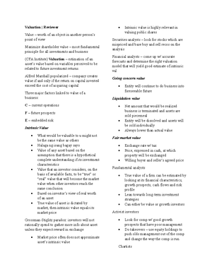 Valuation Concepts & Methodologies: DCF Method in Financial Management - Studocu