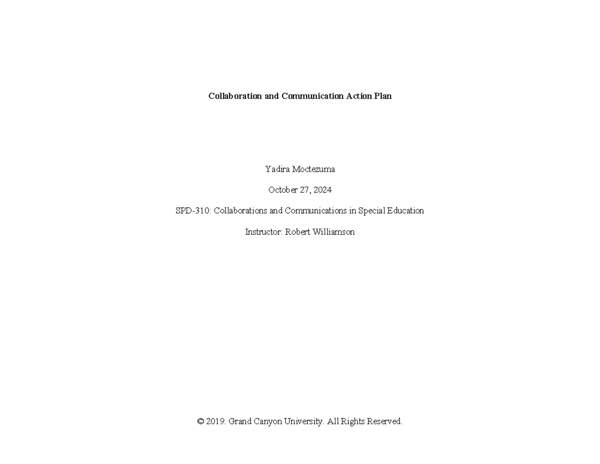 SPD-310-T7-RS: Collaboration & Communication Action Plan for Marco ...