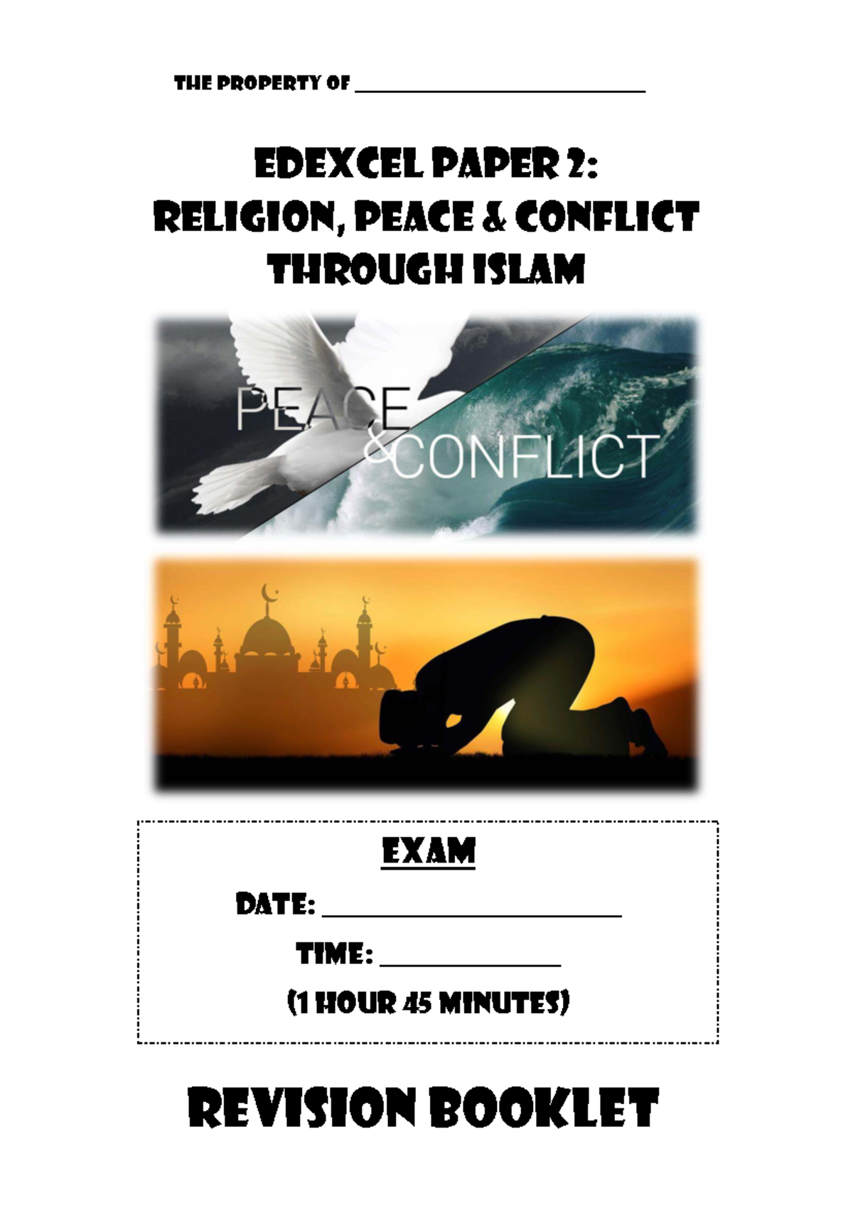 Edexcel PAPER 2: Religion, Peace & Conflict through Islam - Exam ...