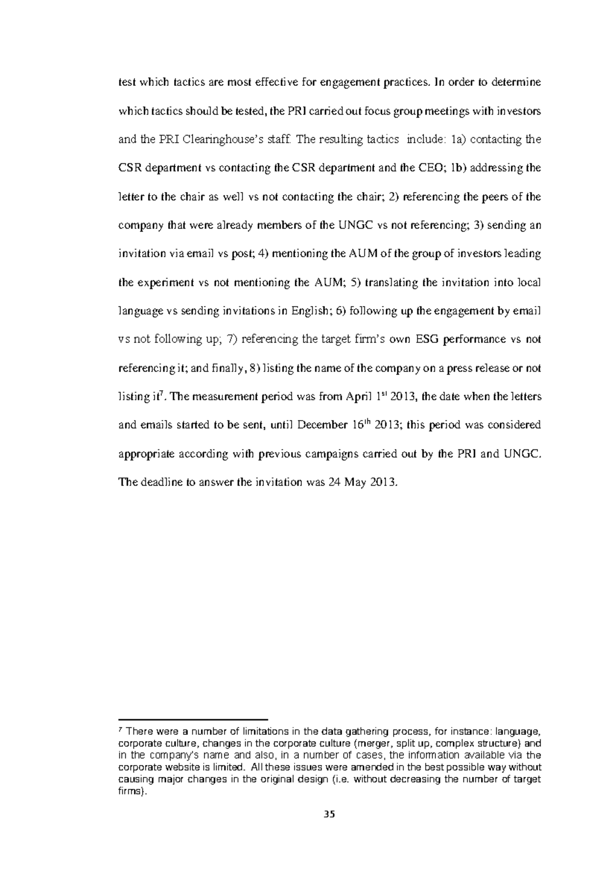 Adoption of Voluntary CSR Initiatives: Engagement Tactics Analysis 237 ...