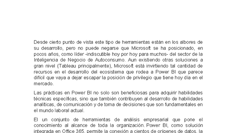 Conclusión sobre Power BI: Herramientas y Ventajas en BI - Studocu