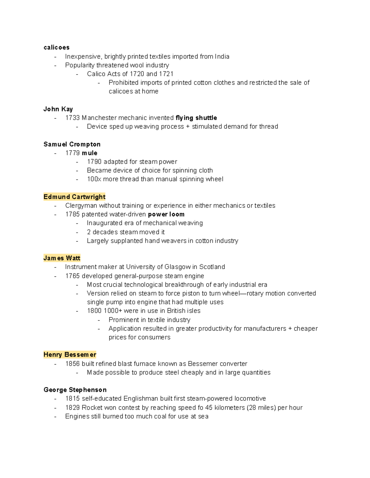 AP World - Unit 3 Review: Industrial Revolution Insights - Studocu