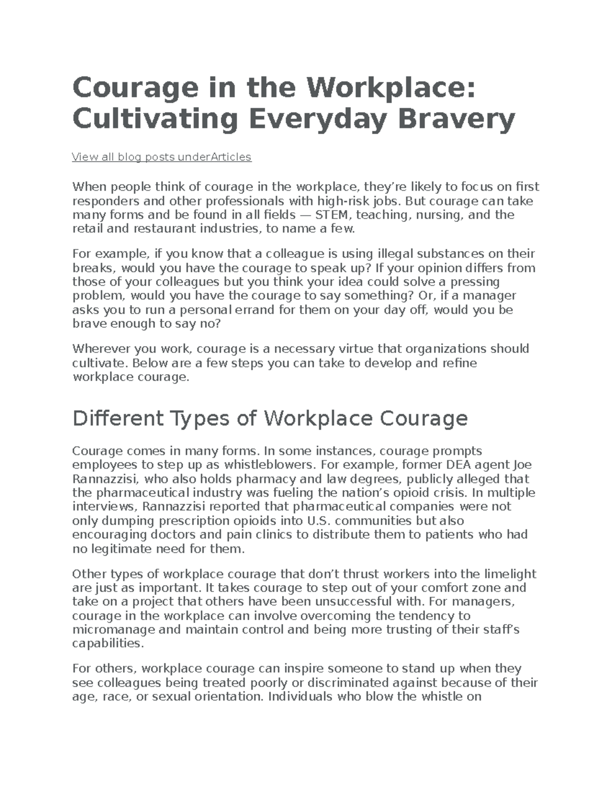 BM3 - Article - Courage in the Workplace - Courage in the Workplace ...