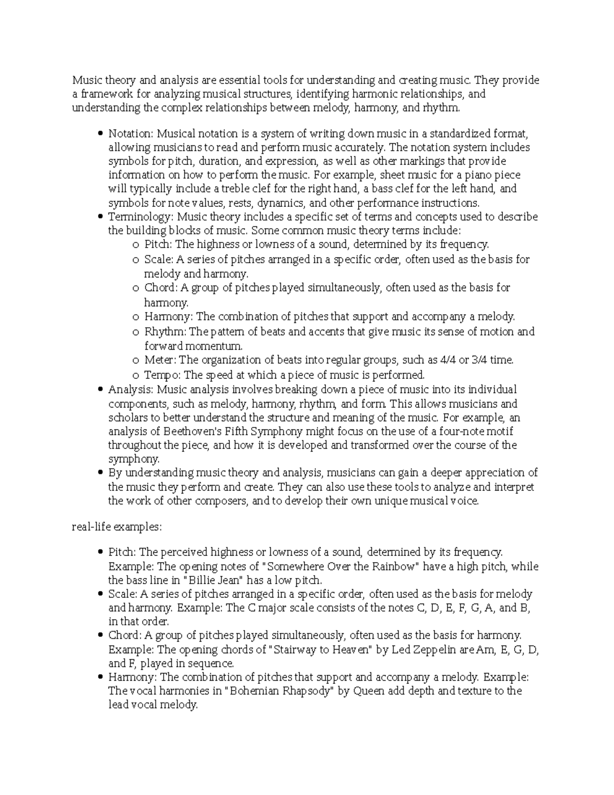 Music Theory & Analysis: Notation, Terminology, & Real-Life Examples ...