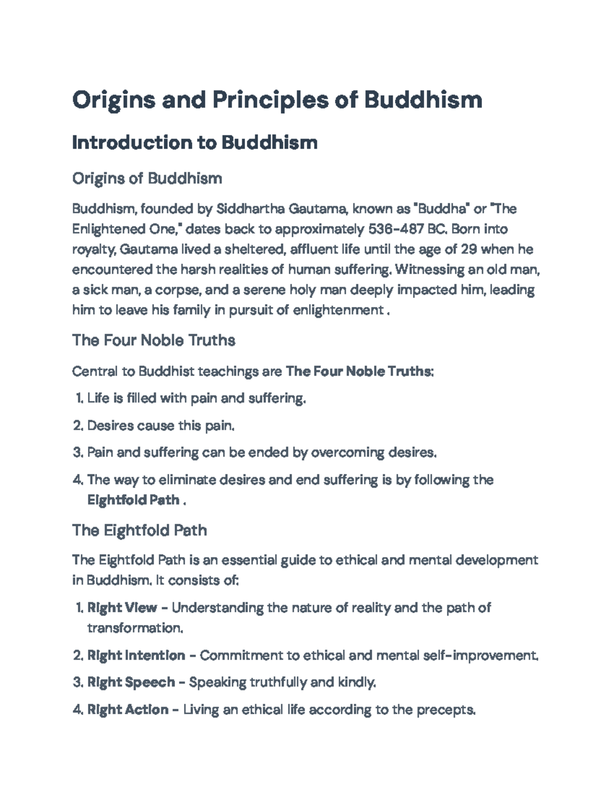 Buddhism: Origins, Principles, and Core Practices (REL101) - Origins ...