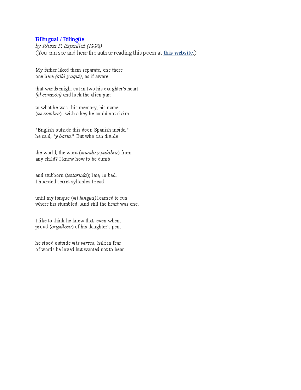 Analysis of "Bilingual" and "Bilingual Sestina" - Poetic Insights 2023 ...