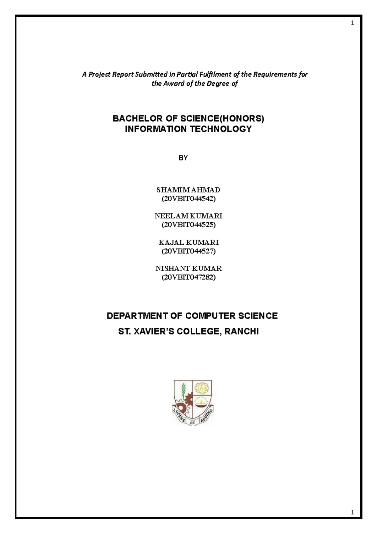 BSC IT Project Report: Personal Voice Assistant (Final Submission ...