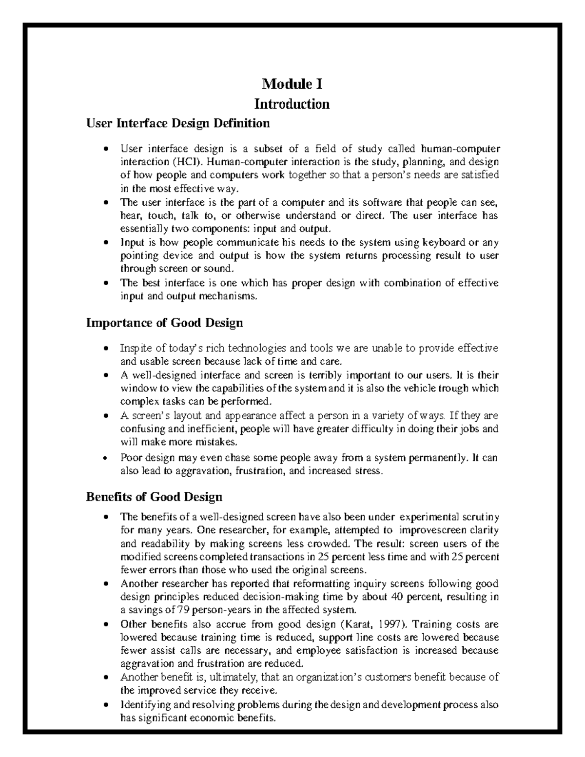 Module 1 UID 18CS734 - Ui ux design notes - Module I Introduction User ...