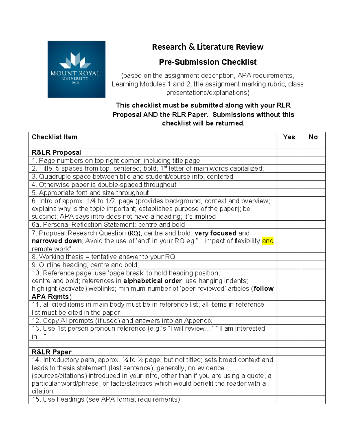 Pre-Submission Checklist for R&LR.docx rev-2 - Research & Literature ...