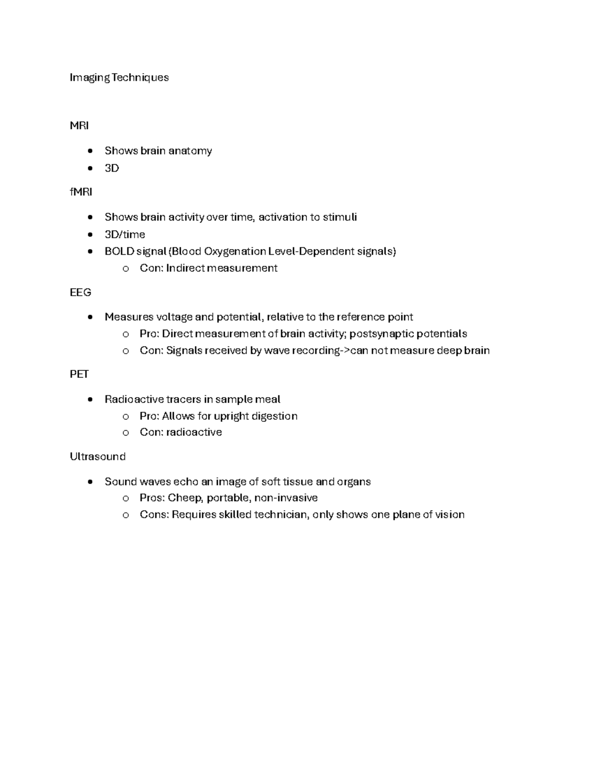 Imaging Techniques - Imaging Techniques MRI - Shows brain anatomy - 3D ...