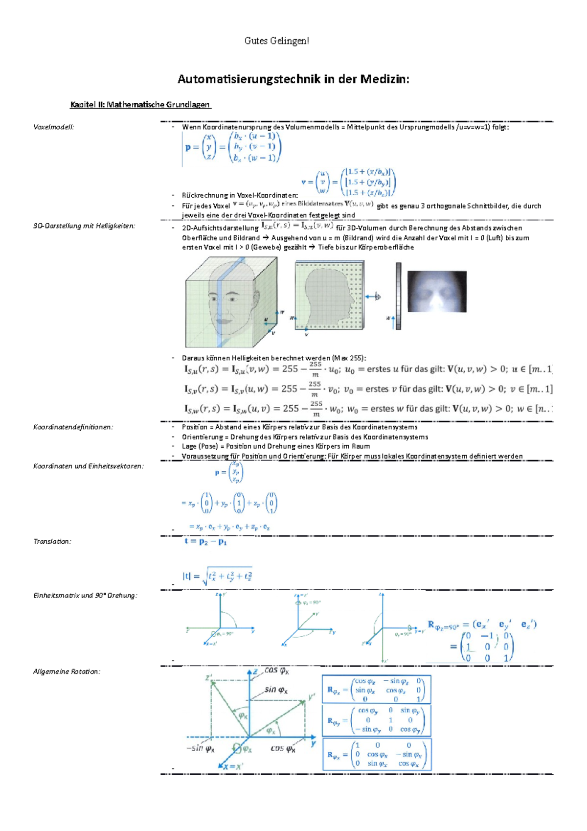 AIM Zusammenfassung - Automatisierungstechnik in der Medizin: Kapitel ...