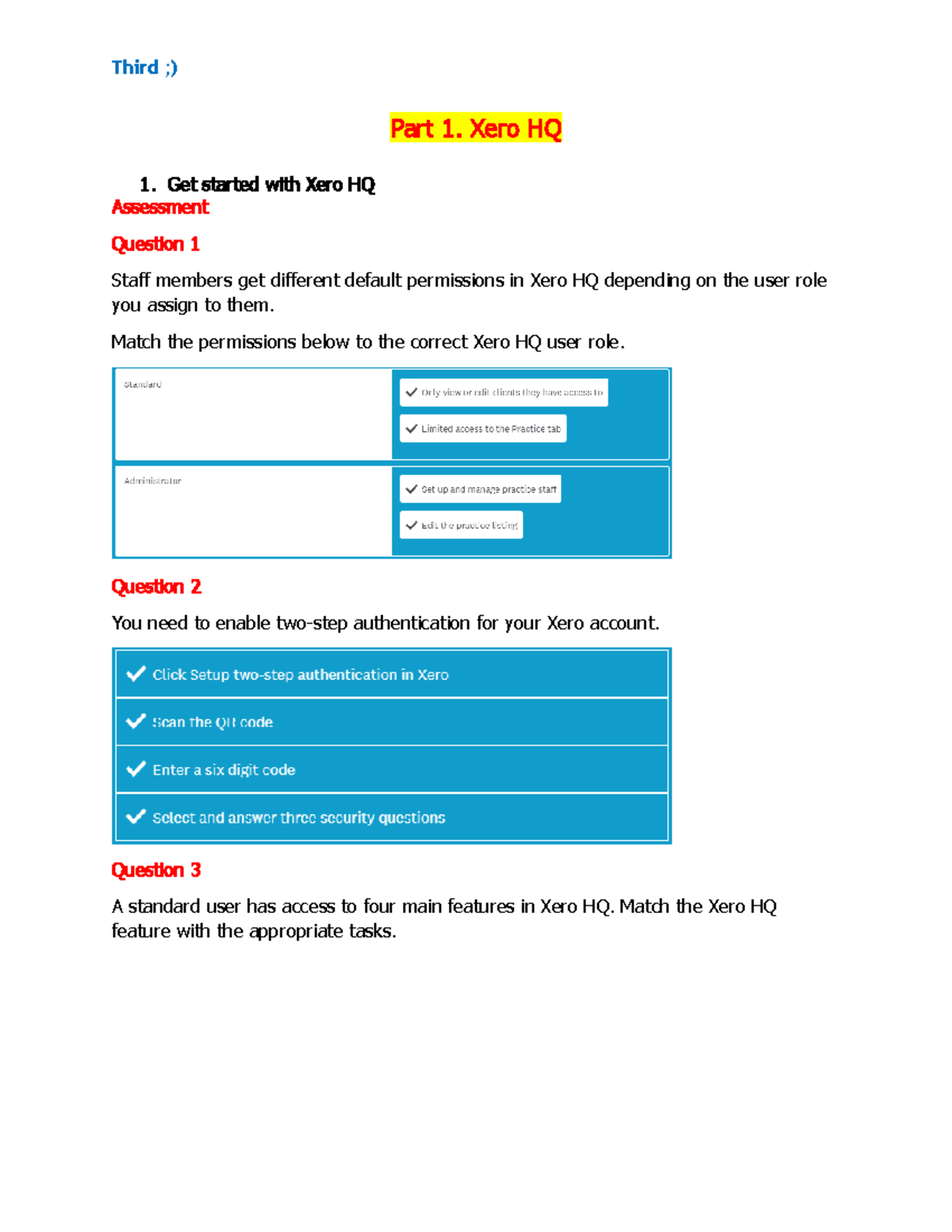 Xero Assessment 101: Comprehensive Guide for HQ Operations - Studocu