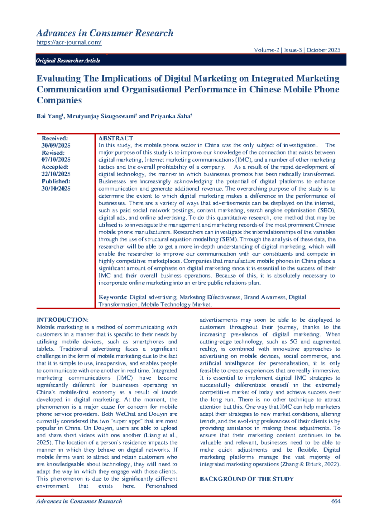 Evaluating Digital Marketing's Impact on IMC & Performance in Chinese ...