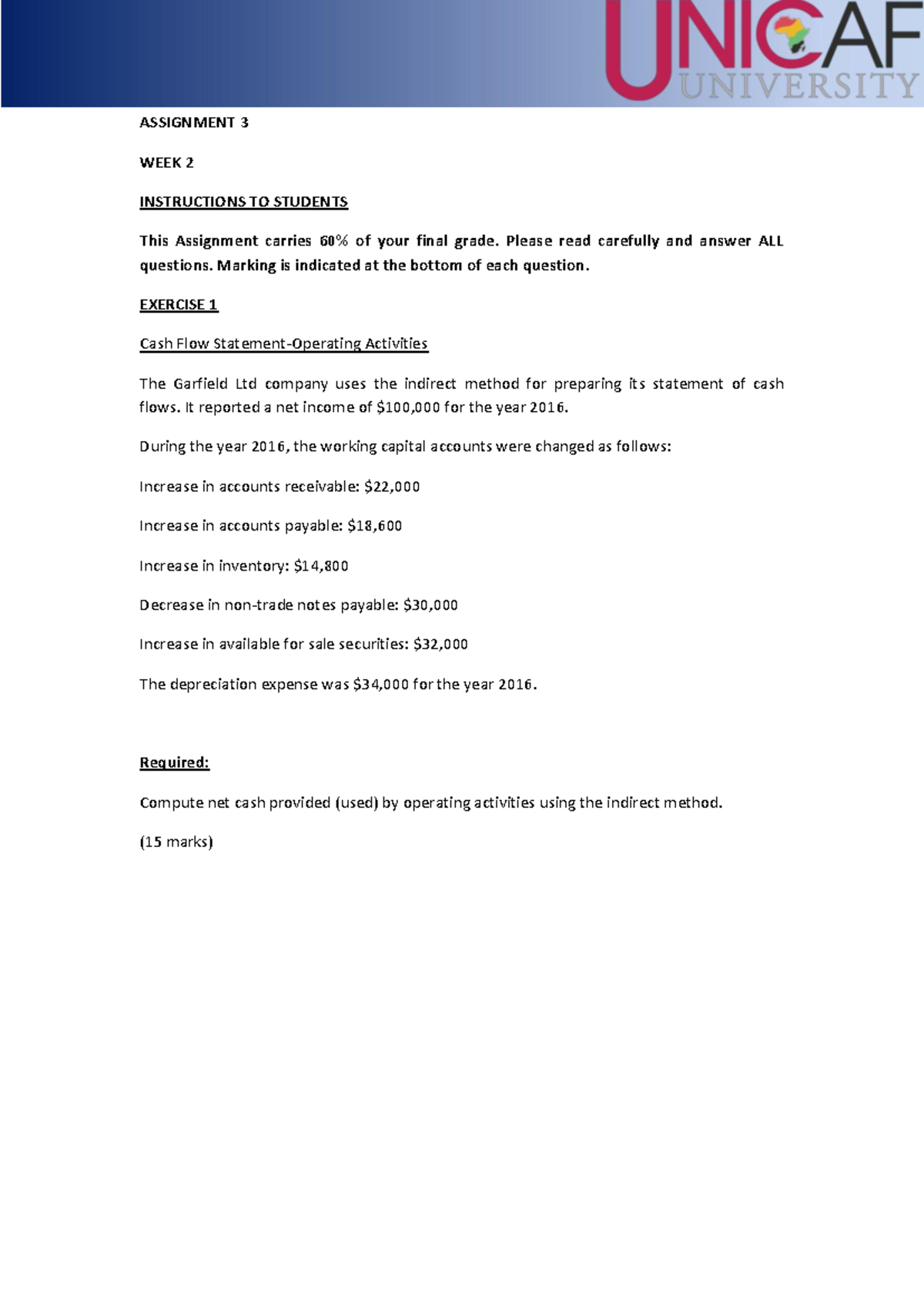 Accounting 2 - Assignment 3: Cash Flow & Partnerships Analysis - Studocu