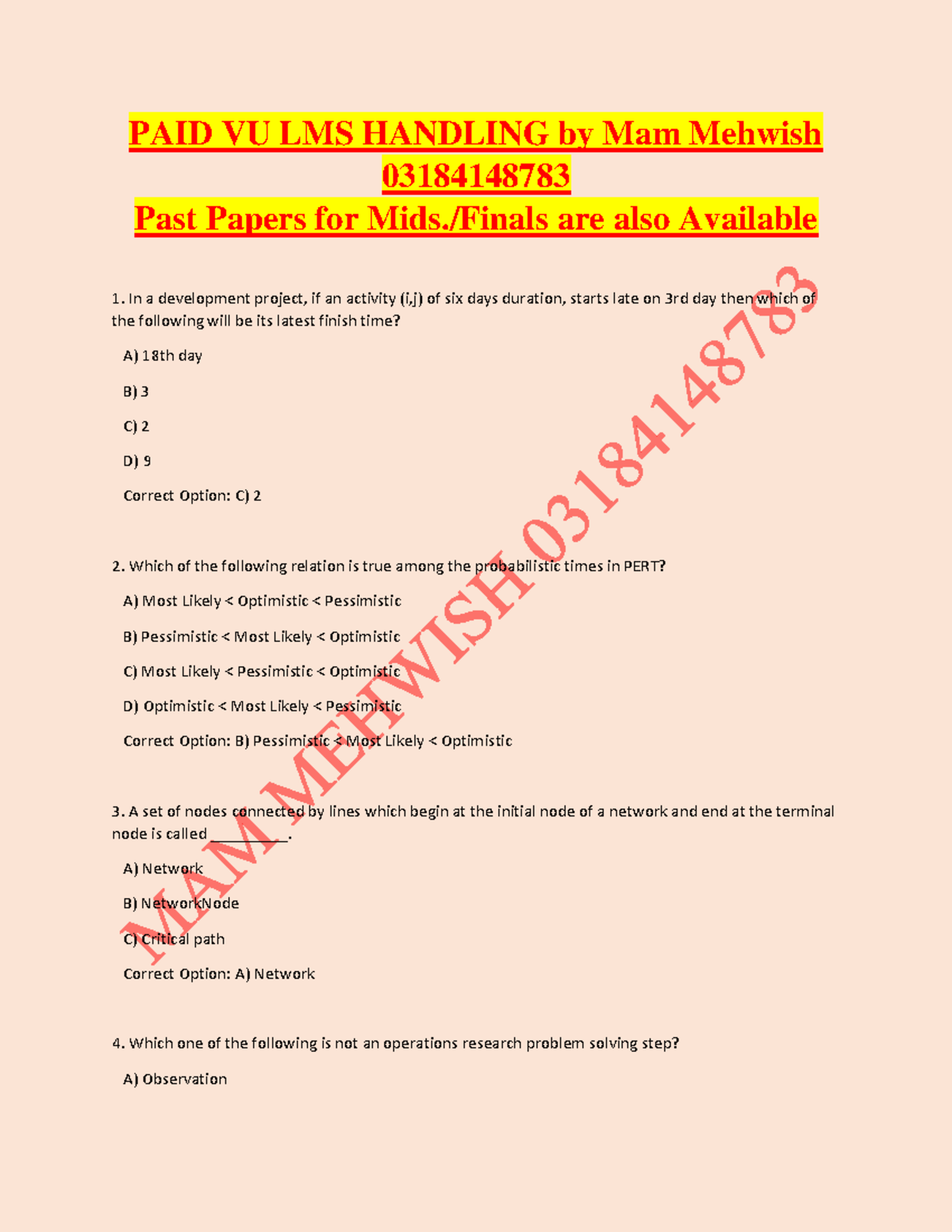 MTH601 Midterm MCQs Study Guide 2024 by Mam Mehwish - Studocu