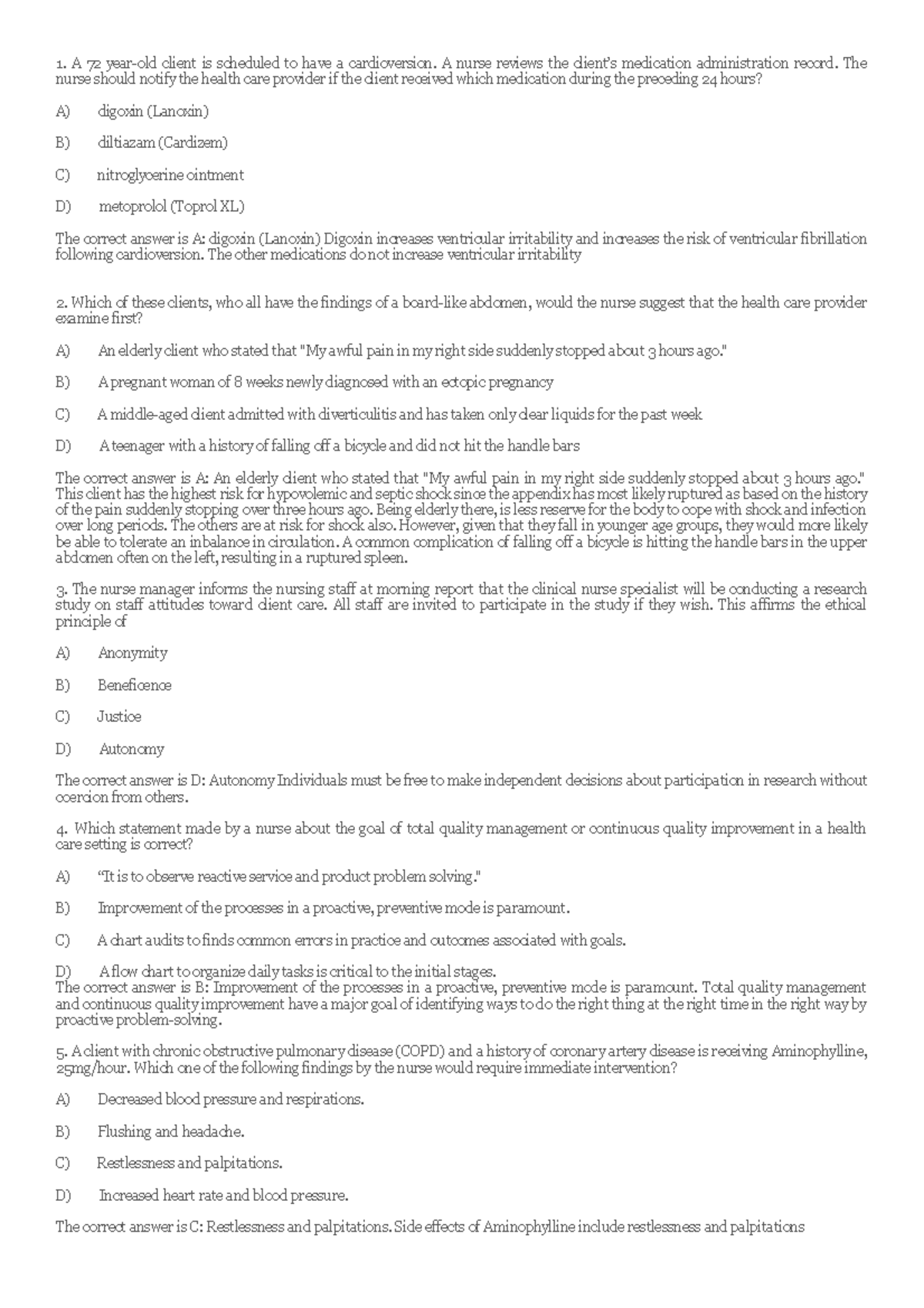 NLE 2023 Board Exam Review: Key Questions & Answers Analysis - Studocu