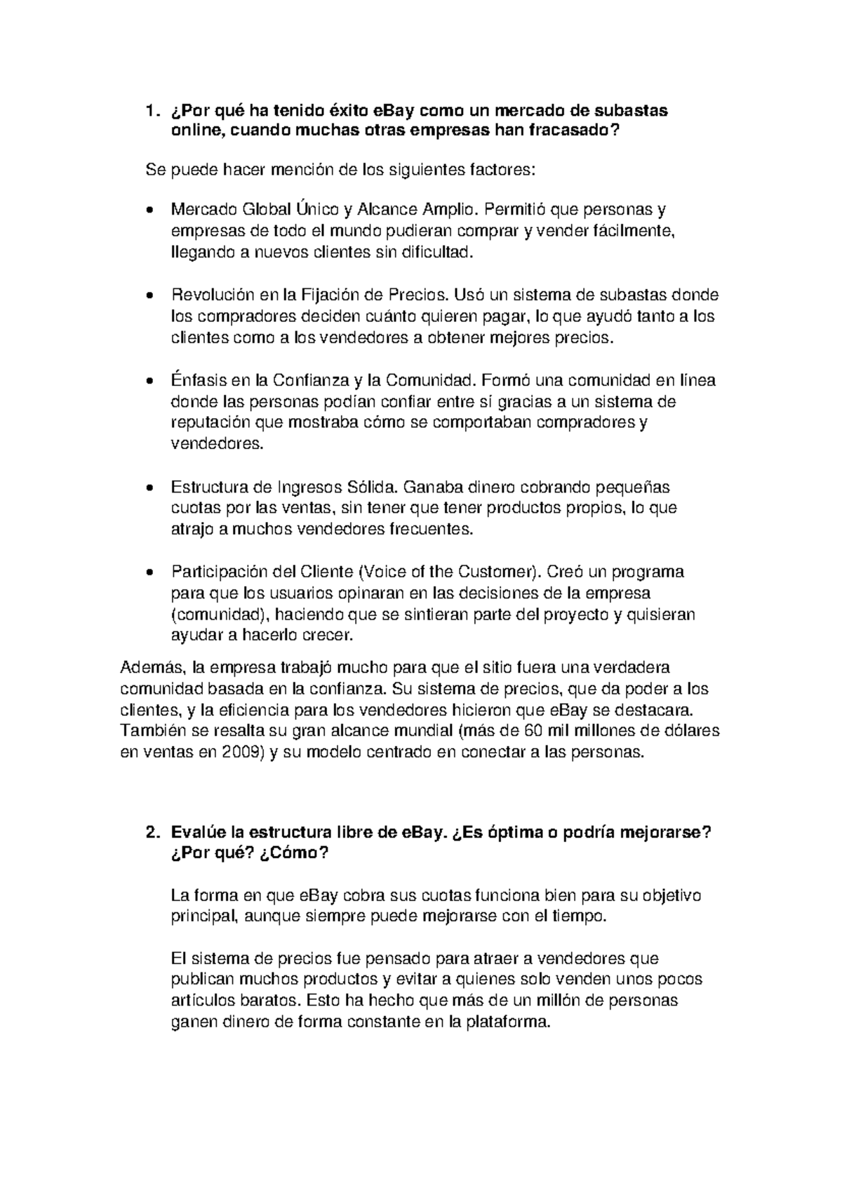 Caso de Estudio: Éxito y Futuro de eBay - Jevi - Studocu