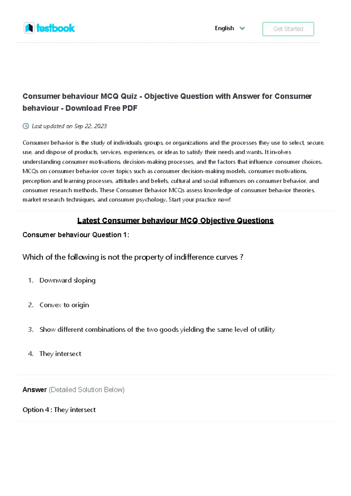 Consumer-behaviour Solved MCQs [set-1] Mcq Mate - Consumer Behaviour ...