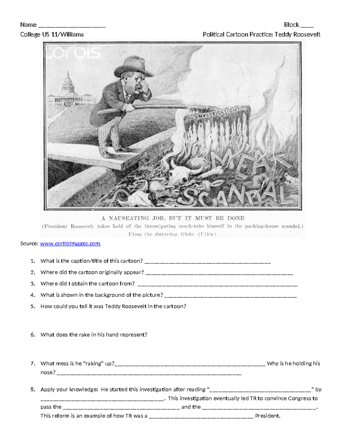 TR Political Cartoon Practice: Analyzing Teddy Roosevelt's Symbolism ...